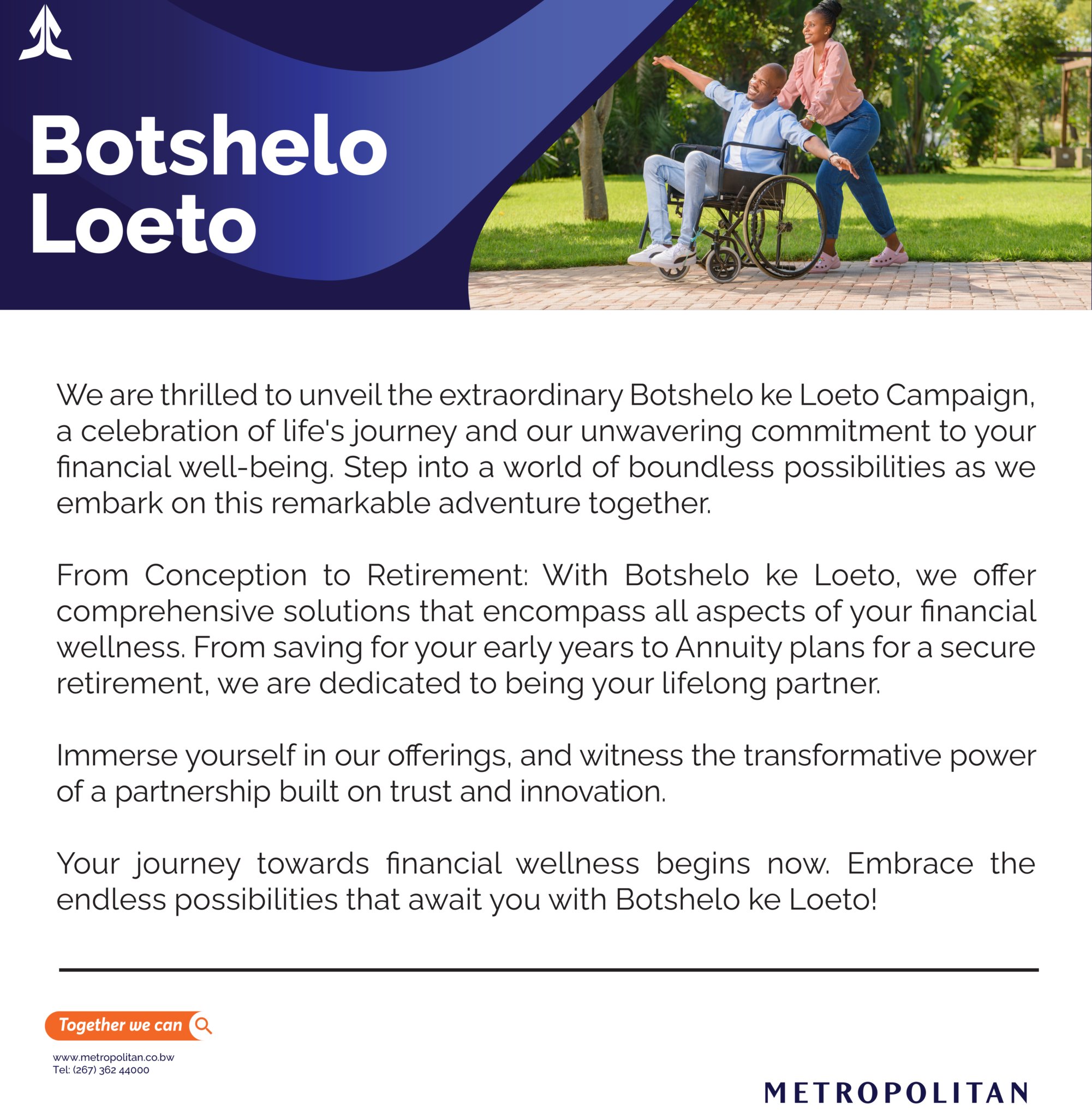 About us Life - Metropolitan Botswana